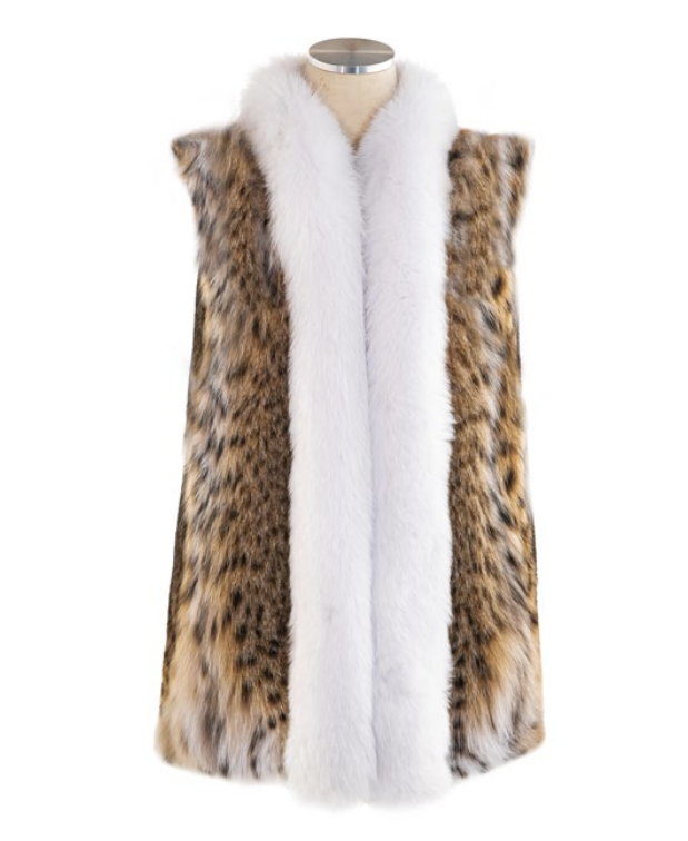 Lynx Vest White Fox Trim | Koslow's North Dallas Furs