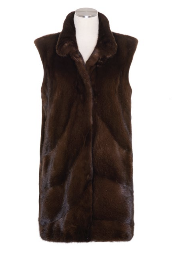32” Mink Diagonal Vest | Koslow's North Dallas Furs