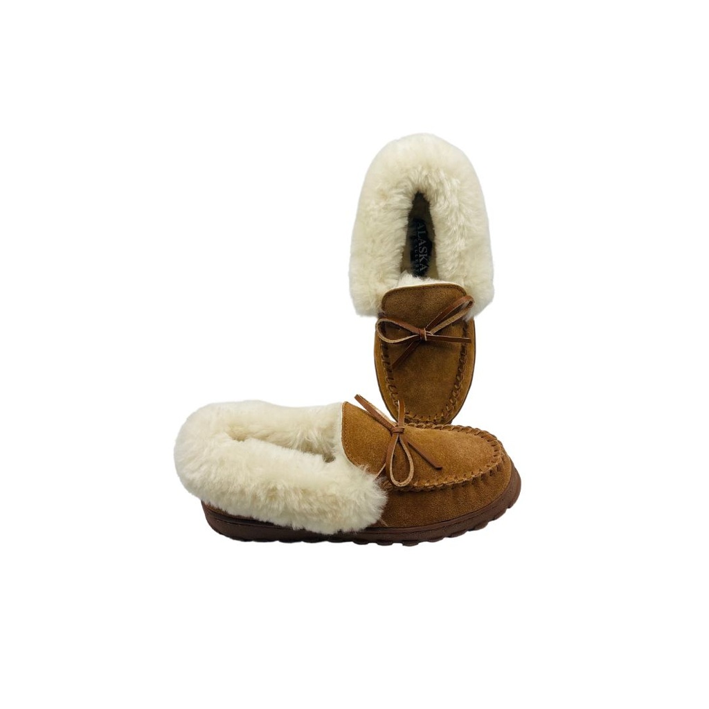 Women's Natural Sheep Skin Moccasin | Koslow's North Dallas Furs