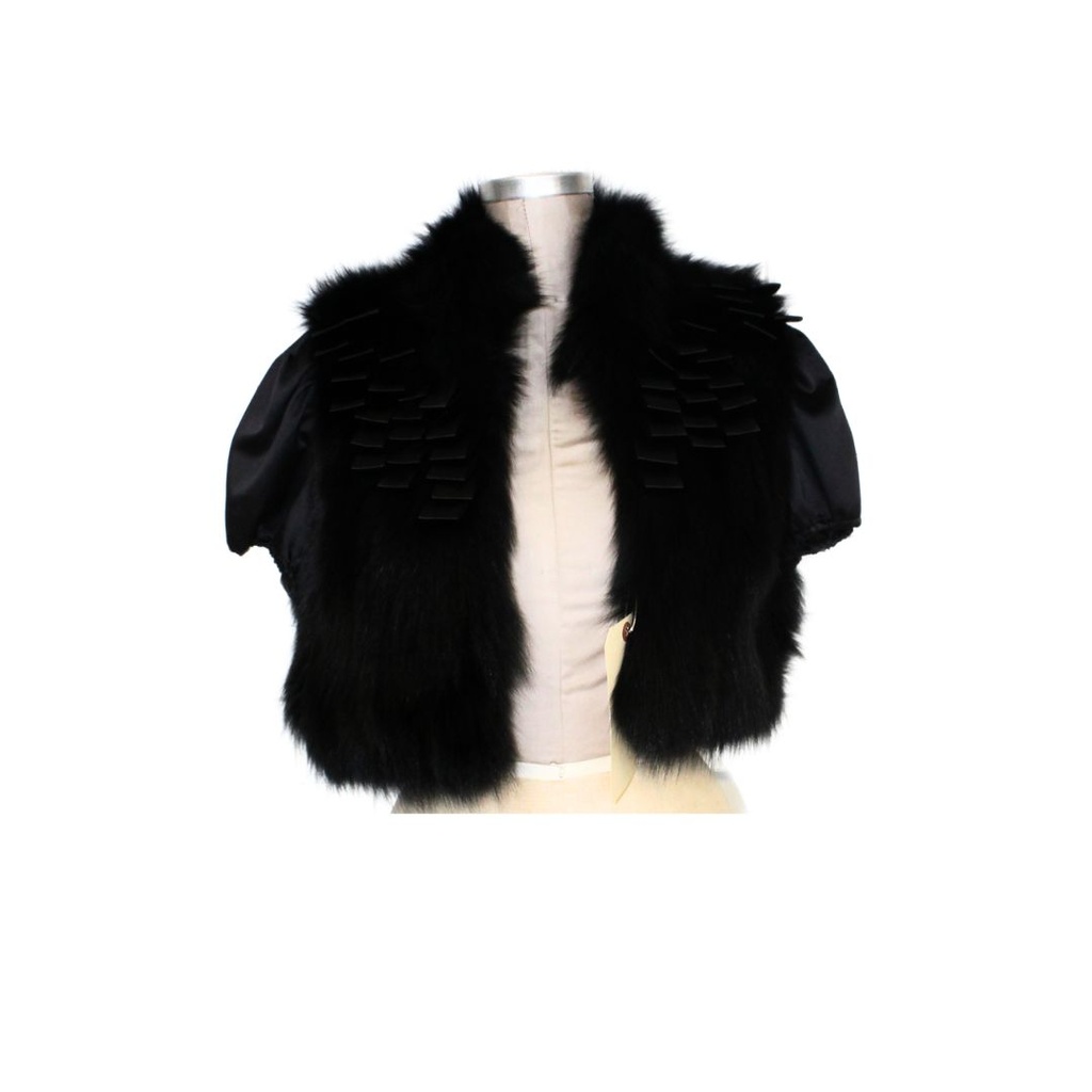 Black Fox Cropped Vest W/ Silk | Koslow's North Dallas Furs